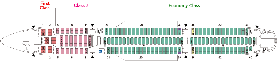 AirbusA350-900 (359) / Aircrafts and seats - JAL