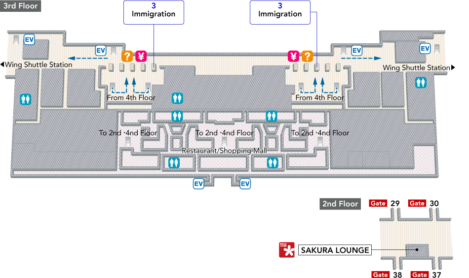 KANSAI INTERNATIONAL AIRPORT/Terminal Map (Airport Guide) - JAL ...