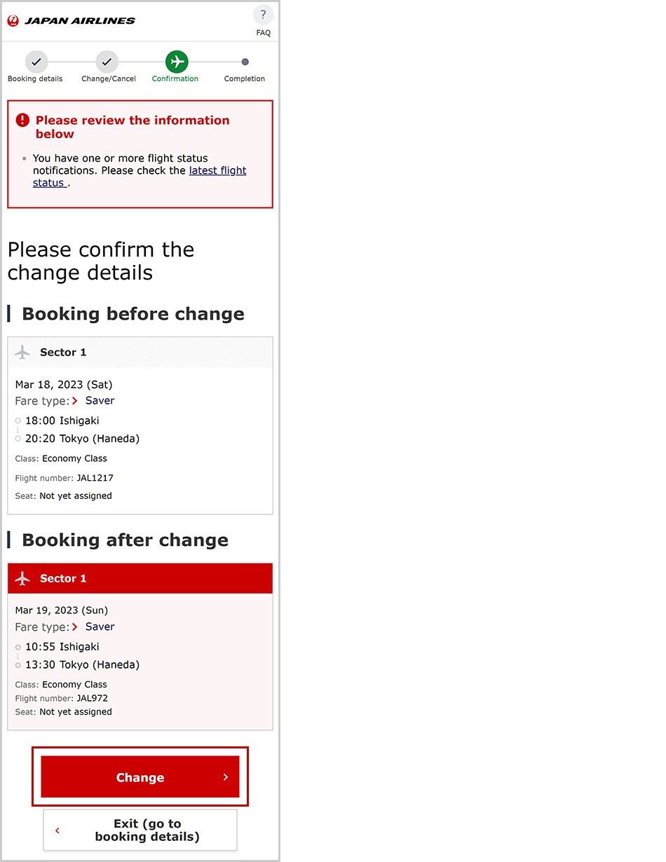 JAL | Guidance for delayed/canceled flights