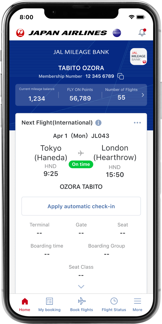 JAL | Automatic Check-in