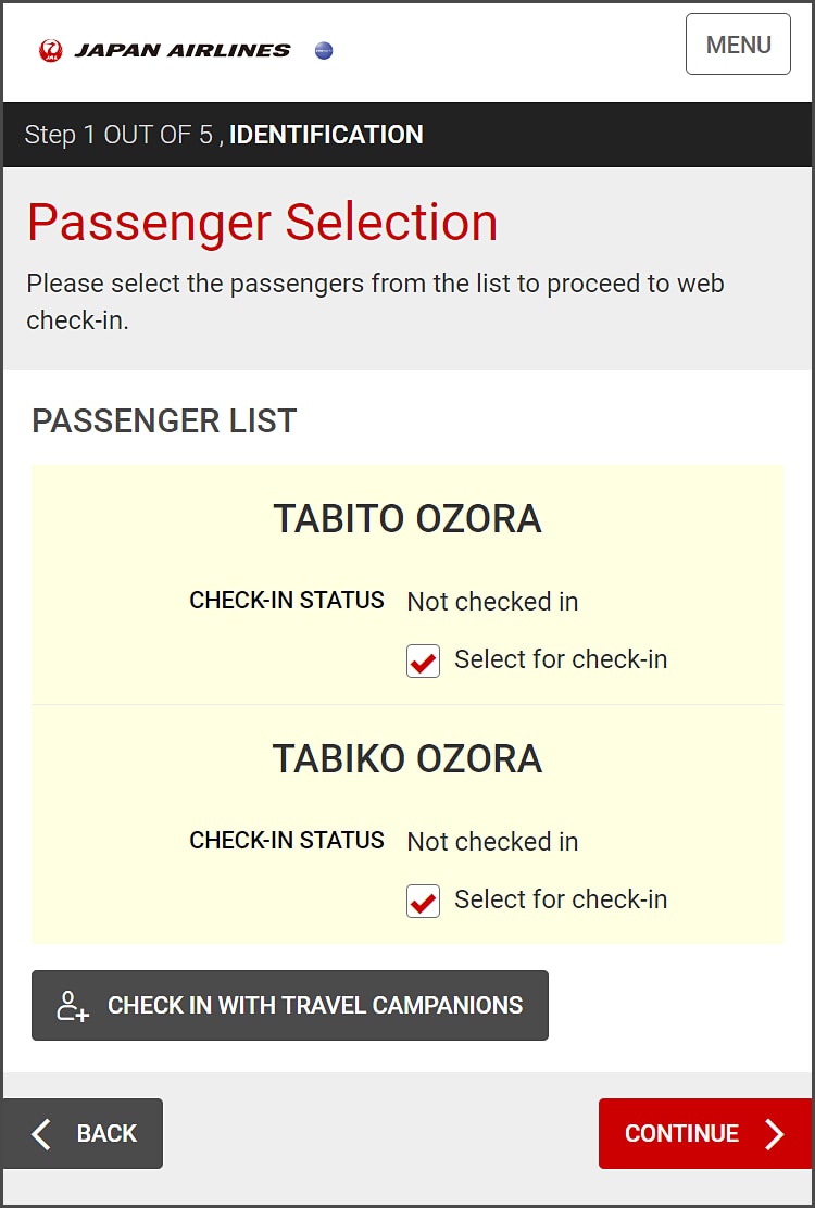 JAL | How to use Online Check-in