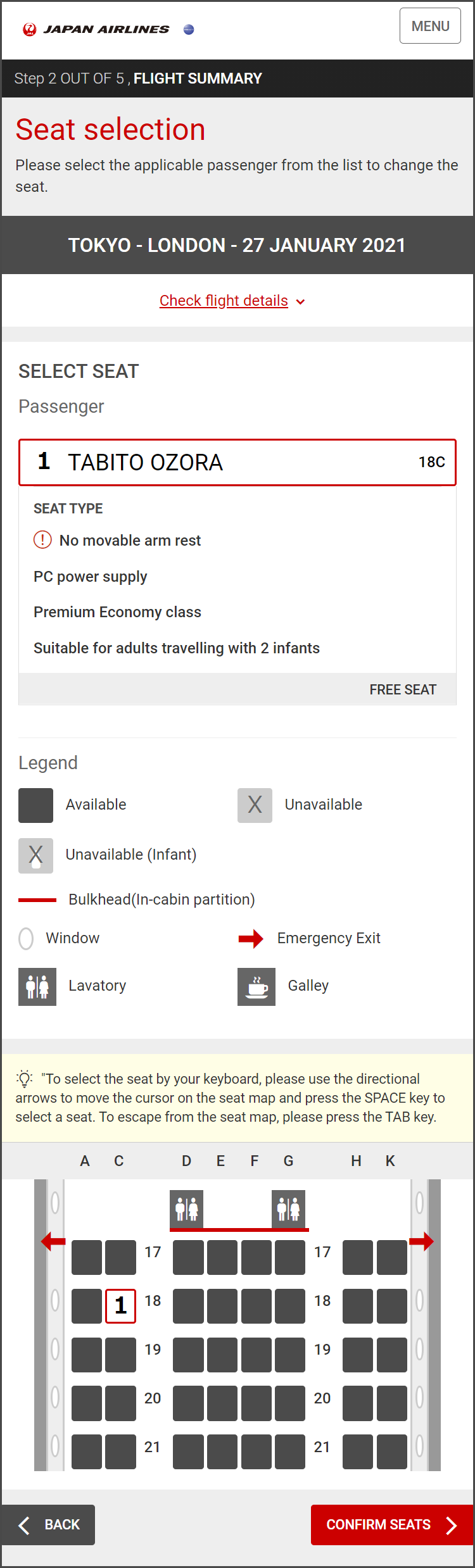JAL | How to use Online Check-in