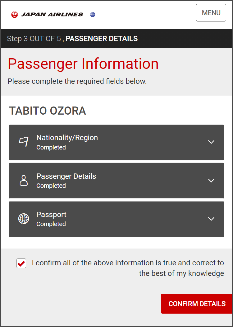 JAL | How to use Online Check-in