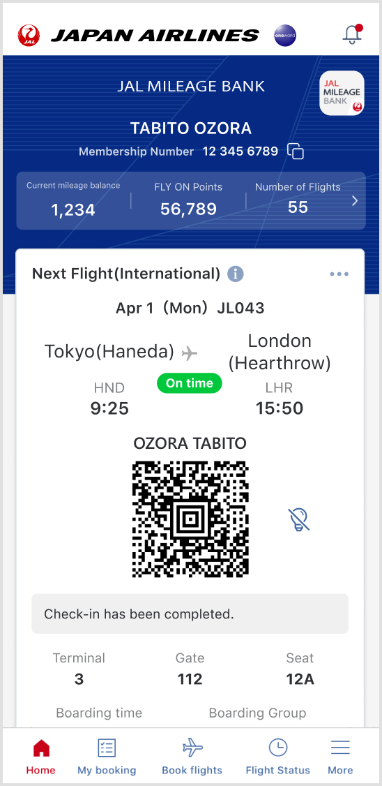 JAL | Online Check-in