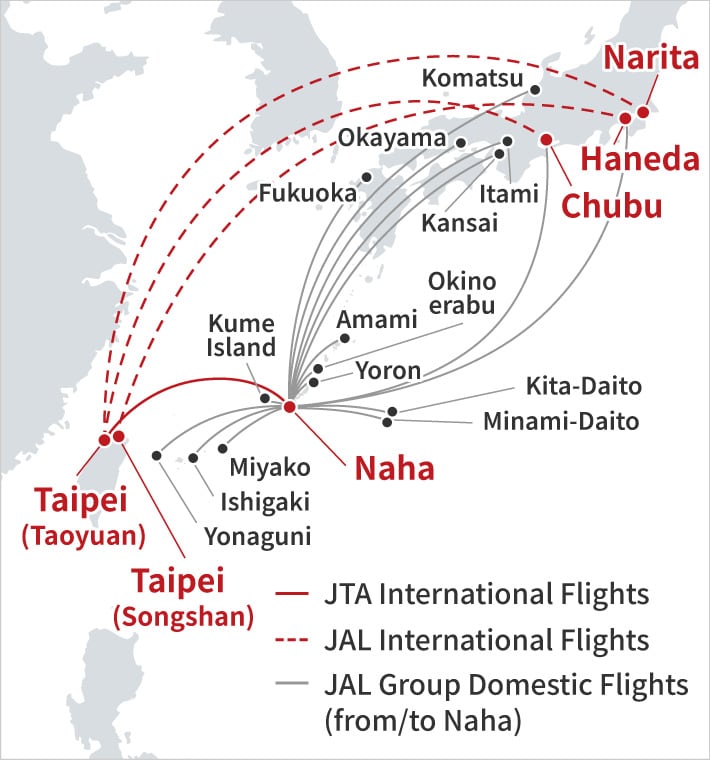 JAL | JTA's First International Scheduled Flight: Okinawa (Naha ...