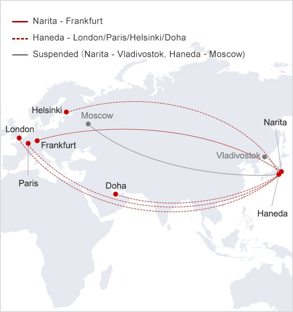JAL | Europe / Russia / the Middle East