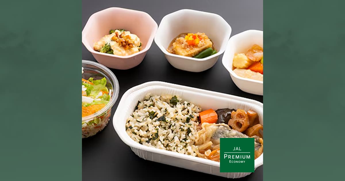 JAL international Premium Economy Class Inflight dining