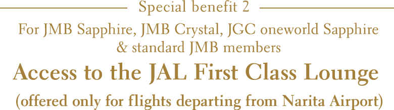 JAL International Award Ticket PLUS Services for customers flying on ...