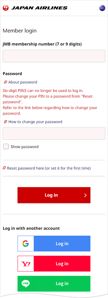 JAL | Link your account with third-party IDs for more convenience when logging in to JAL Mileage ...