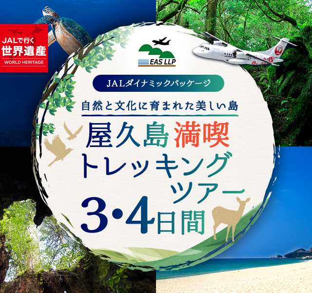 JALパック｜～自然と文化に育まれた美しい島 ～ 屋久島満喫トレッキングツアー 3・4日間～