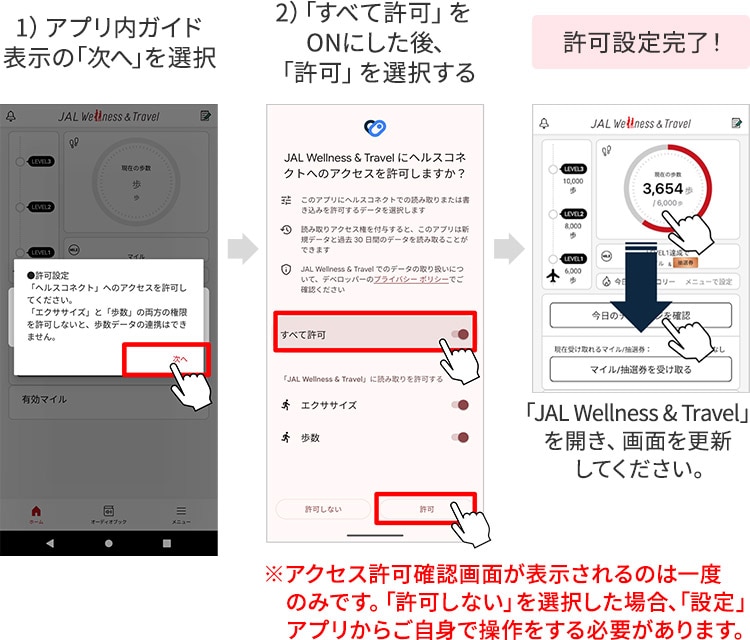 JAL Wellness & Travel - Androidユーザーの「ヘルスコネクト」連携方法
